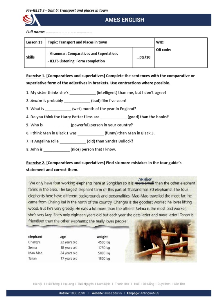 Worksheet - Unit 6 - Lesson 13 | PDF