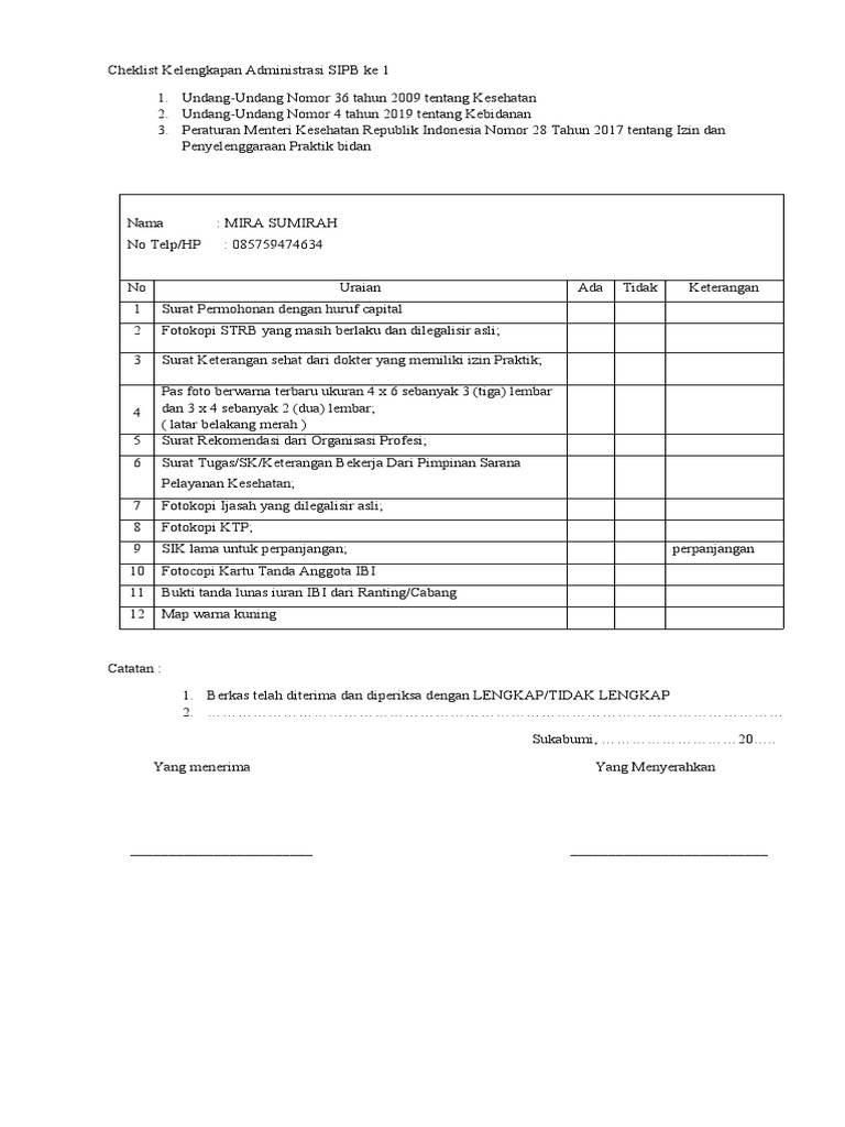 Format Sipb Mira | PDF | Karier & Perkembangan | Pengelolaan Keuangan & Uang