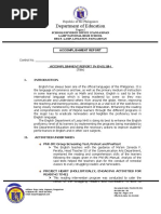 P1lin2 FR 051 Accomplishment Report of Grade Level Chair | PDF | Leadership | Cognition