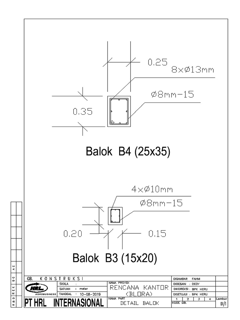 Detail Balok | PDF