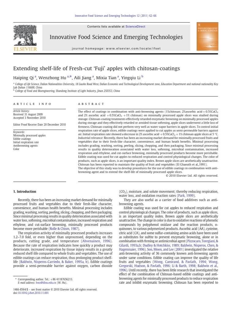 Sdarticle (4) Fresh Apple | PDF | Apple | Shelf Life