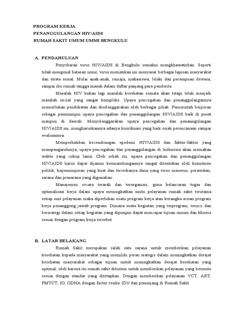 Program Kerja Tim Hiv | PDF
