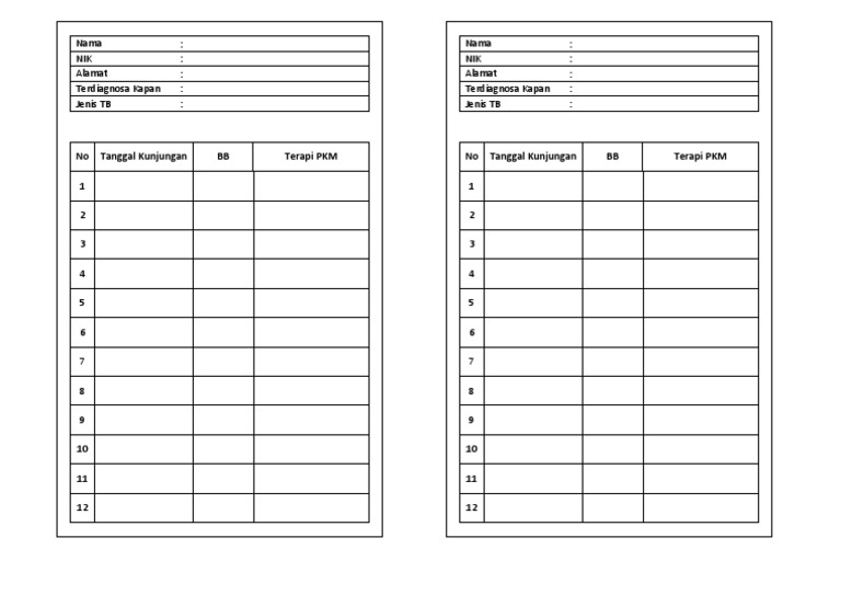 Kartu TB | PDF