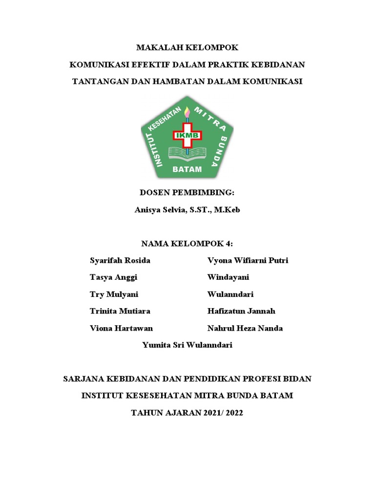 K4 - Makalah Tantangan Dan Hambatan Dalam Koumunikasi | PDF | Ilmu Sosial