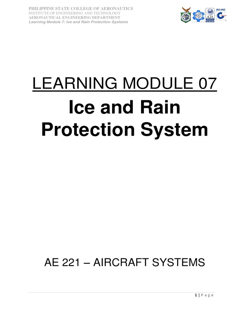 Learning Module 07: Ice and Rain Protection System | PDF | Ice | Frost