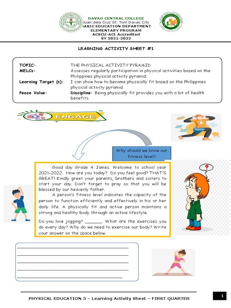 Learning Activity Sheet #1: Basic Education Department Elementary ...