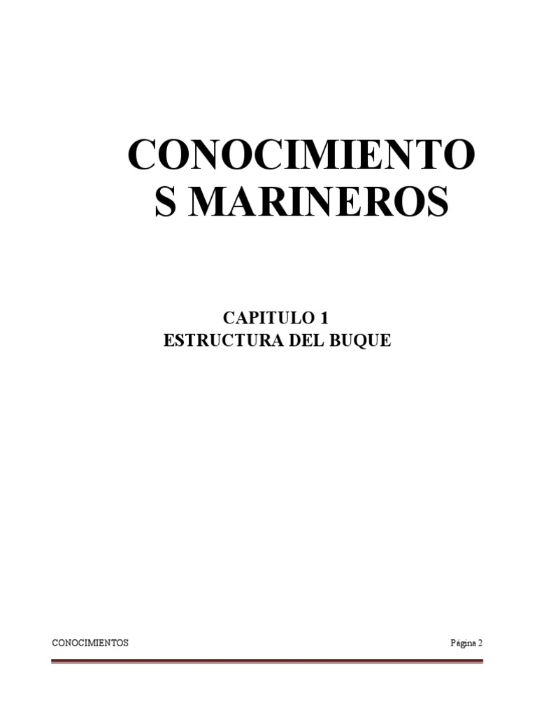 Conocimientos Marineros | PDF | Embarcación | Buques