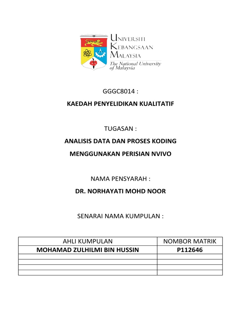 Coding Summary by Code Report (Tugasan Kumpulan) | PDF