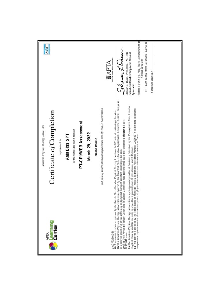 Apta Cpi Training | Download Free PDF | Physical Therapy | Health Care