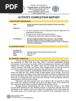 Accomplishment Report in Tree Planting | PDF