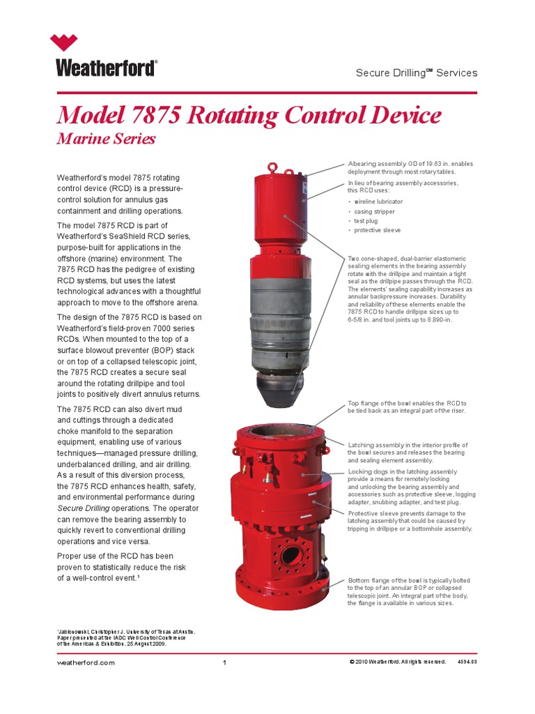 Model 7875 Rotating Control Device: Marine Series | PDF | Mechanical ...