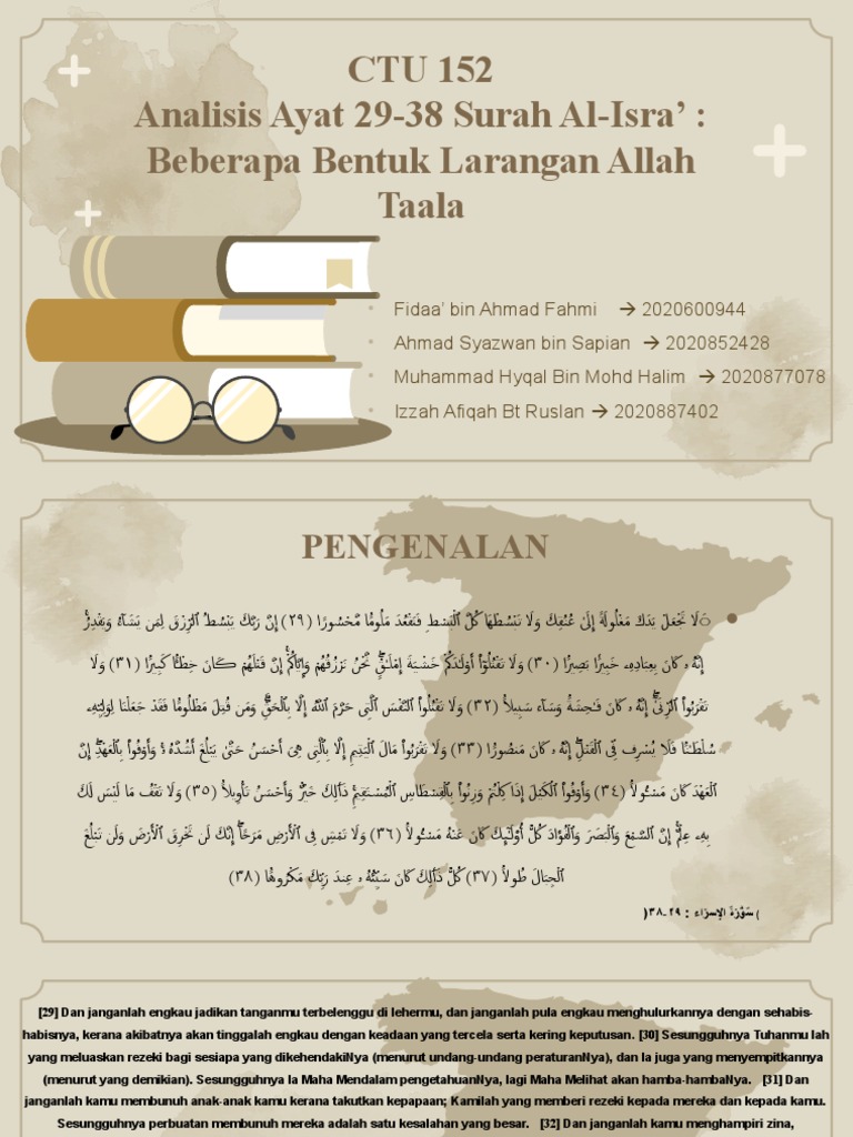 Slide Analisis Ayat 29-38 Surah Al-Isra' | PDF