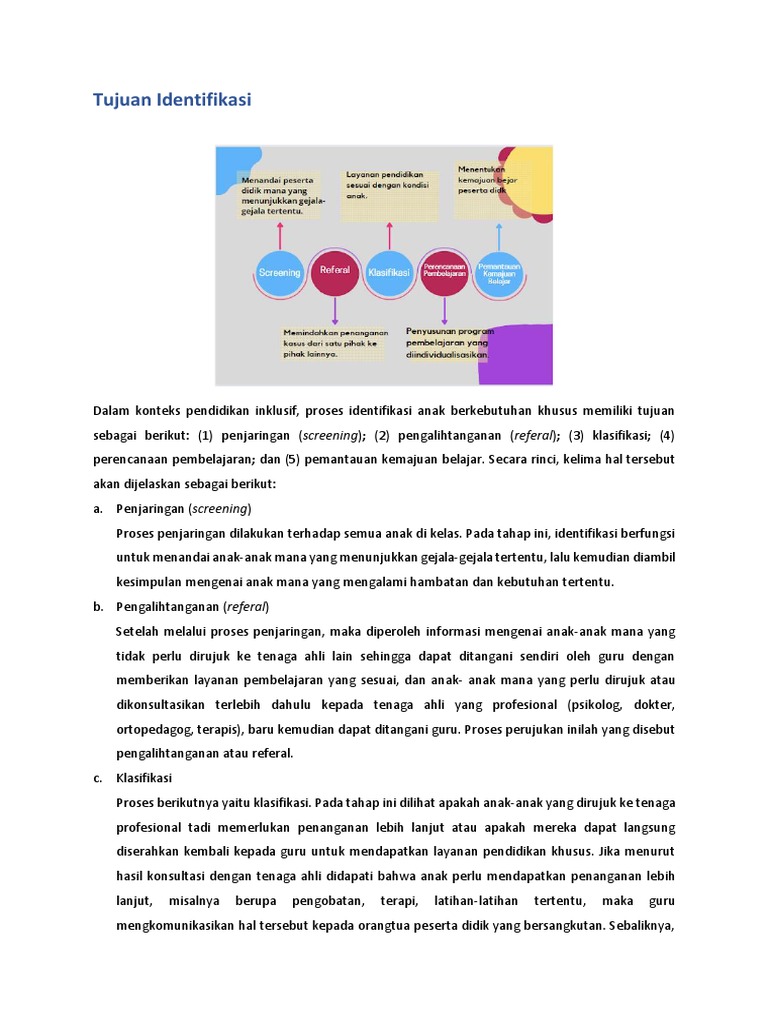 Tujuan Identifikasi | PDF