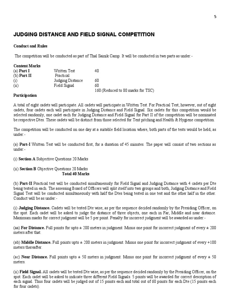 Judging Distance and Field Signals in NCC | PDF | Reconnaissance ...