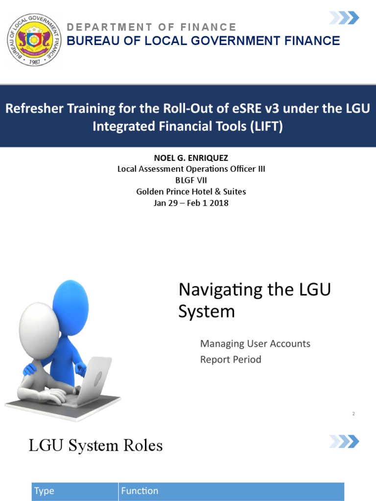 eSRE v3 Training for LGU System Users | PDF | Menu (Computing) | Icon ...
