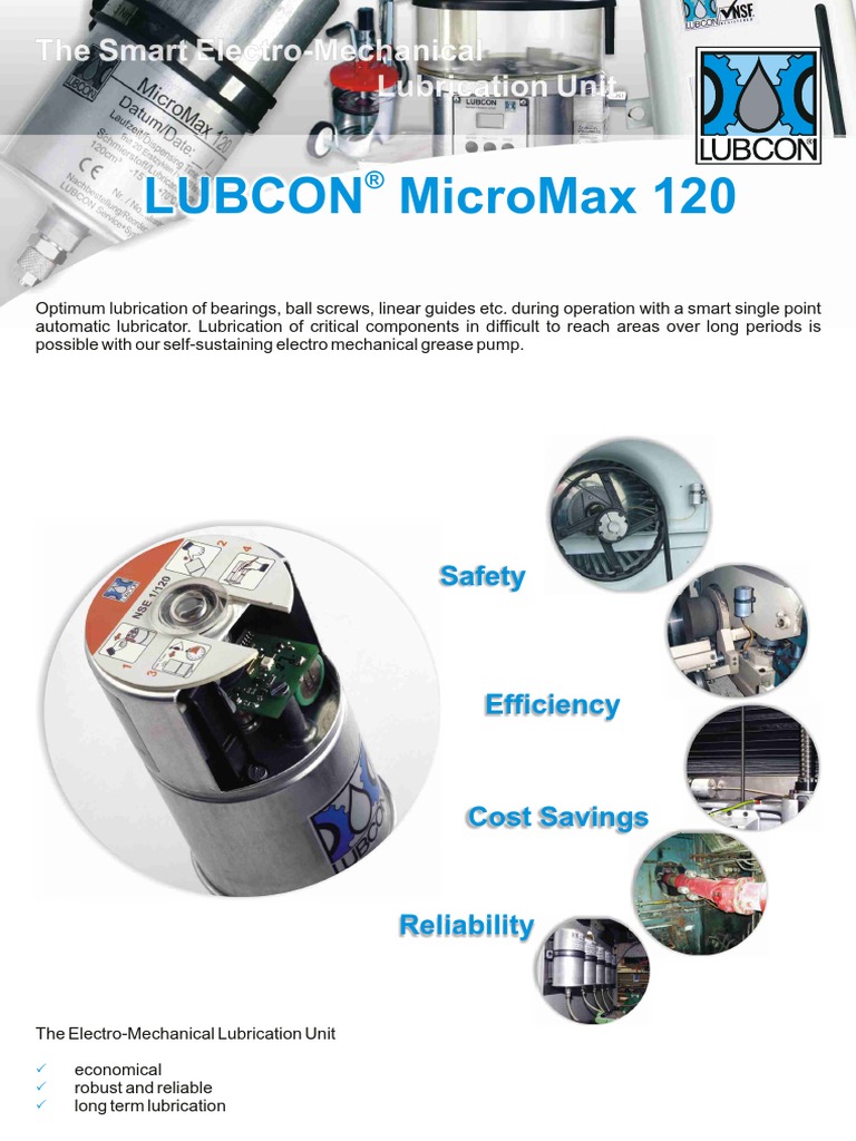 LUBCON MicroMax 120 Eng | PDF | Machines | Lubricant