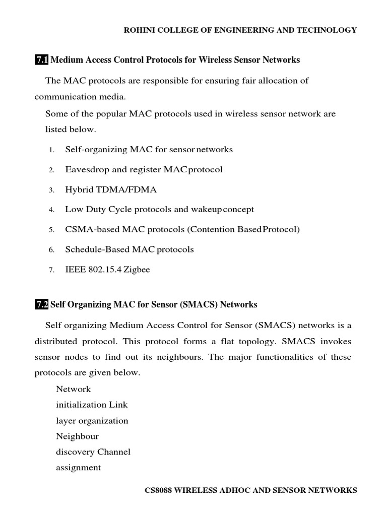 Mac Protocols For Wireless Sensor Networks | PDF | Computer Network ...
