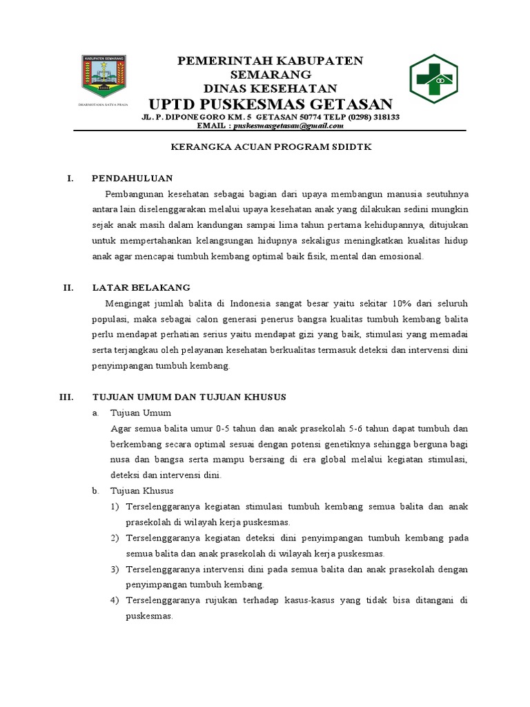 Kak Program Sdidtk | PDF