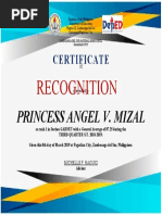 Certificate of Recognition: Best in Attendance Award | PDF | Philippines