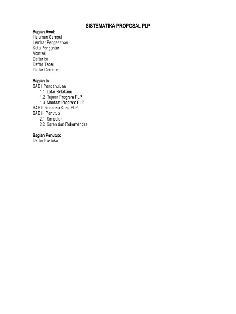 Sistematika Proposal | PDF