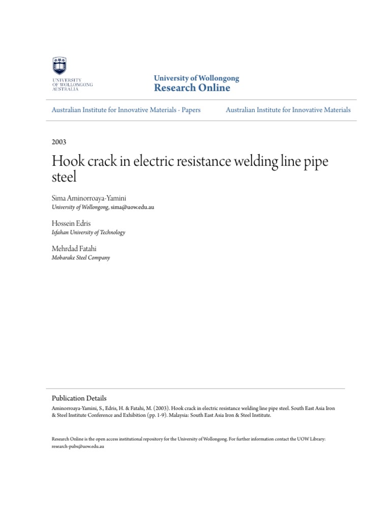 Hook Crack in ERW | PDF | Construction | Welding