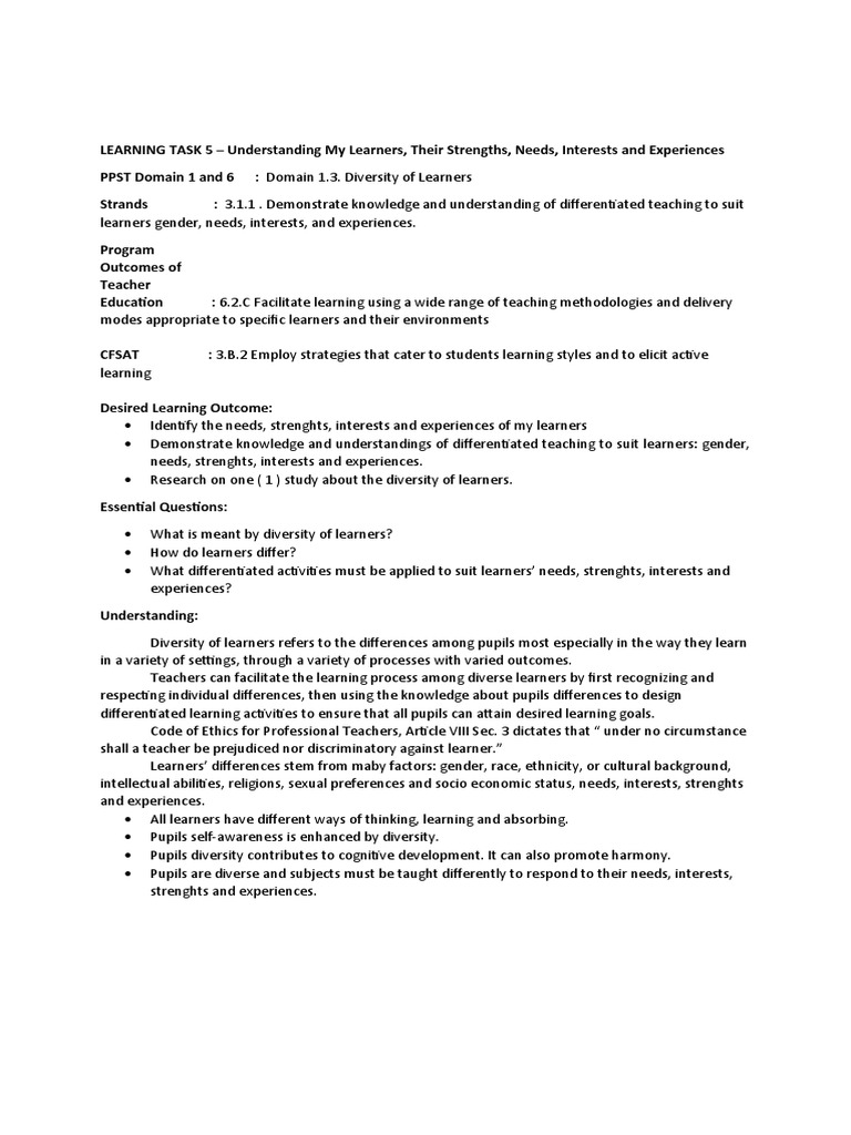 Ready To Print Answer Sheet | PDF | Differentiated Instruction | Learning
