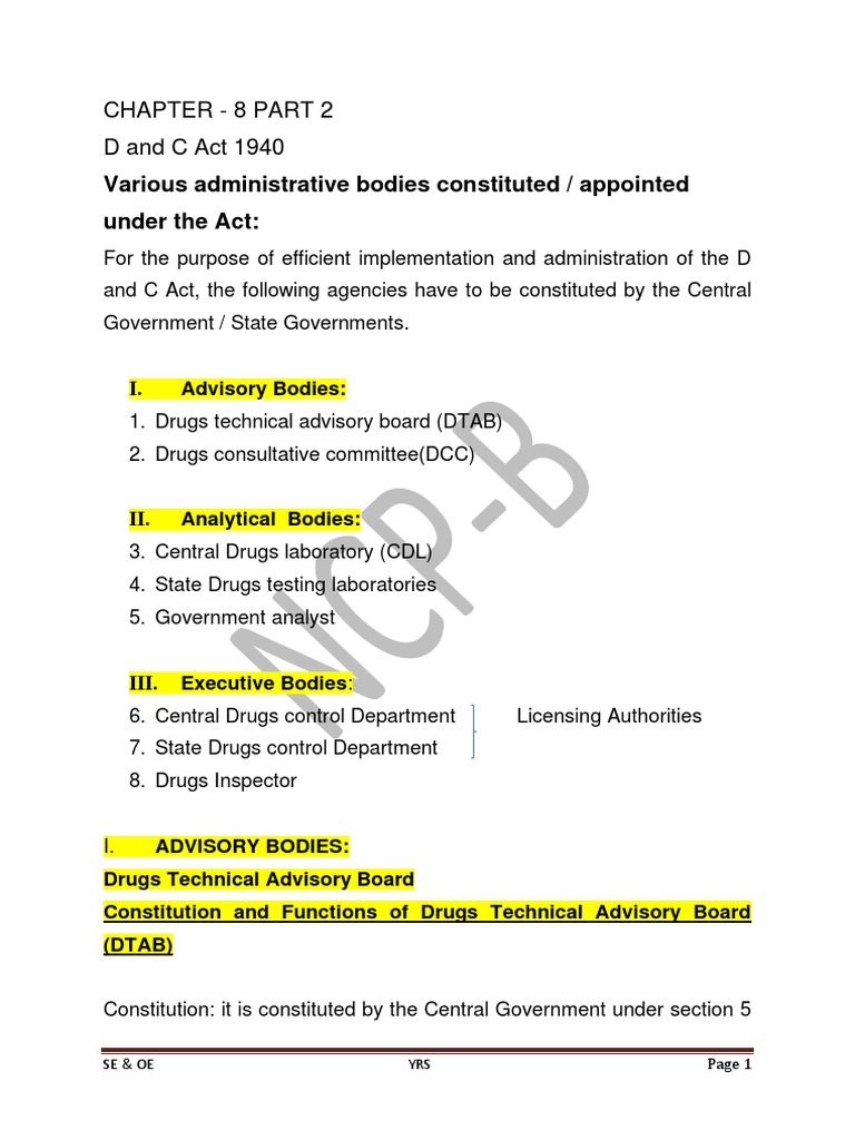 Chapter 8 Part 2 D and C Act Continued.. | PDF | Pharmacy | Drugs