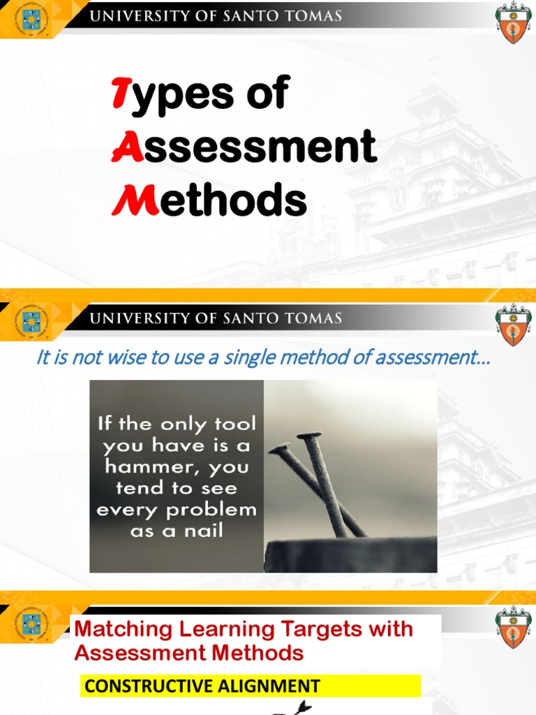 2B - Types of Assessment Methods | PDF | Multiple Choice | Educational ...