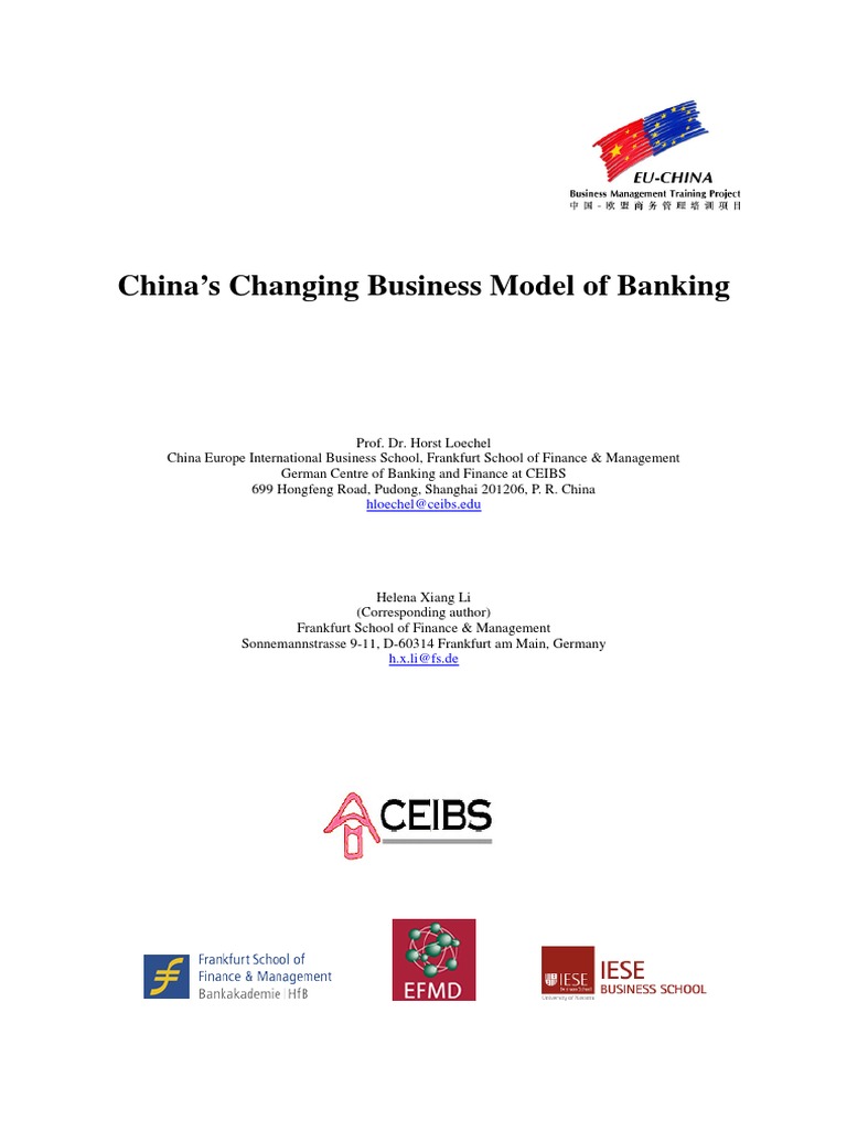 China's Changing Business Model of Banking | PDF | Banks | Securities ...