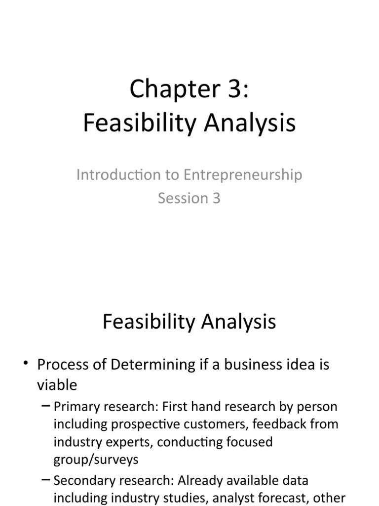 CHP 3 Feasibility Analysis | PDF | Business | Cognition