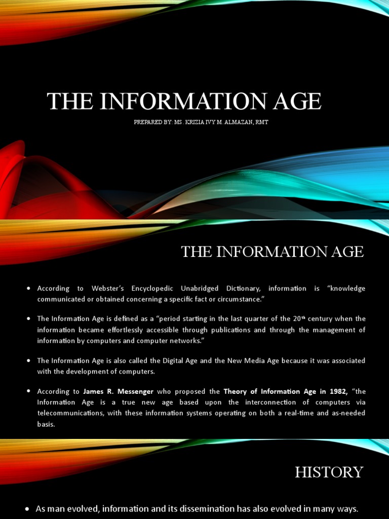 Theory of the Information Age Explained | PDF | Personal Computers ...