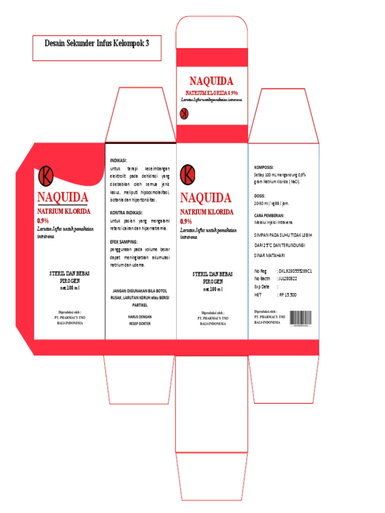 Desain Kemasan Infus NaCl 0,9% | PDF