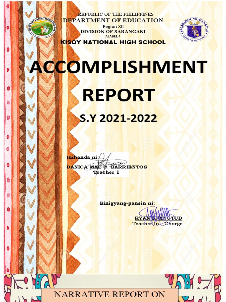 Accomplishment: Narrative Report On Outreach Program | PDF | Hunger ...