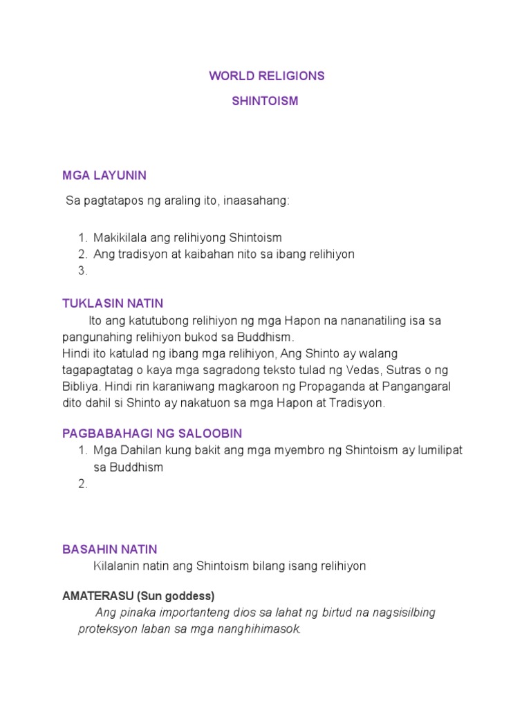 Shintoism World Religions | PDF
