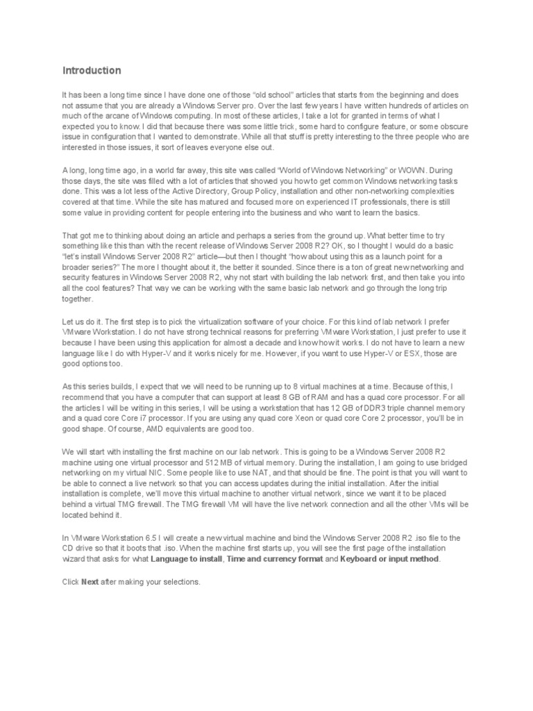 Set Up Window Server | PDF | Active Directory | Windows Server 2008