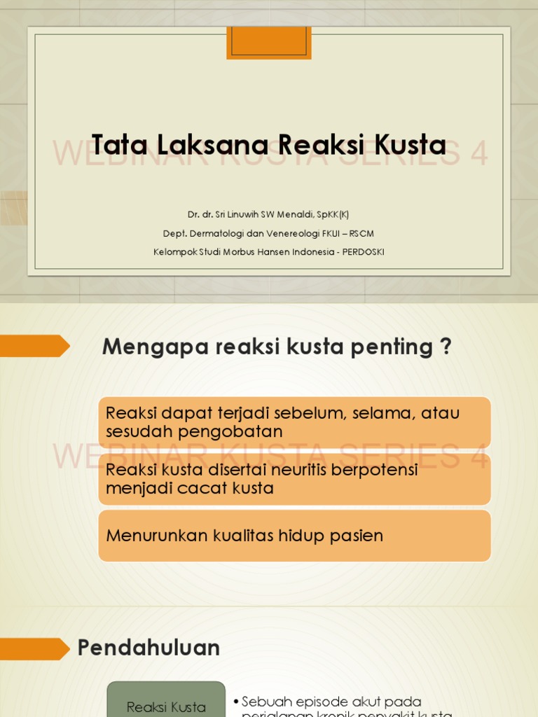 Tatalaksana Reaksi Kusta Kemkes 24 - 02 | PDF