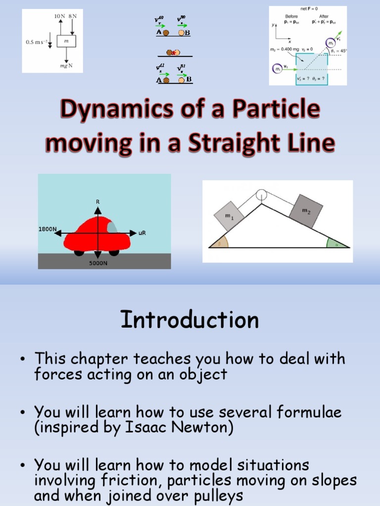 3) M1 Dynamics of A Particle Moving in A Straight Line | PDF | Force ...