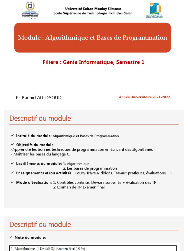 Corrigé de l'exercice d'algorithmique | PDF | Programme informatique ...
