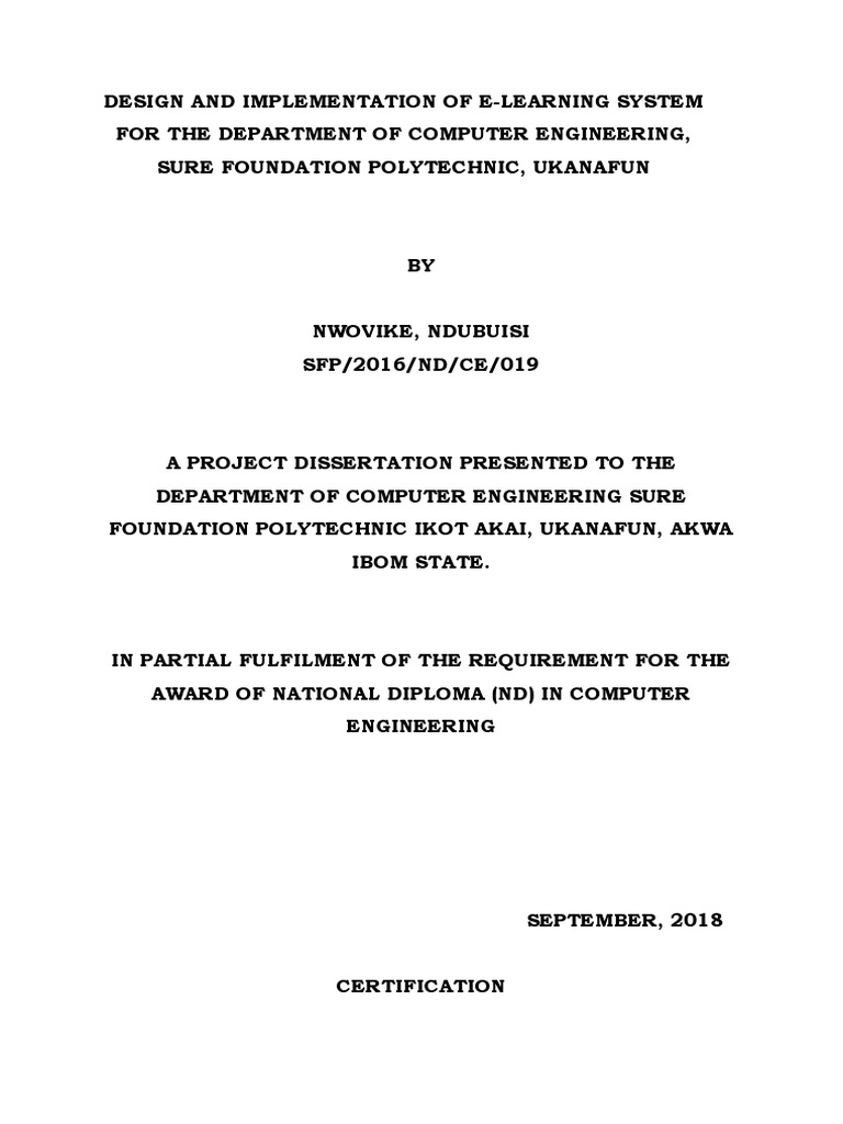 Design and Implementation of E-Learning System A Case Study of Sure ...