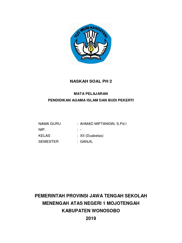 Soal - ph2 - Pai - Xii - Bab - Fiqh Munakahat | PDF