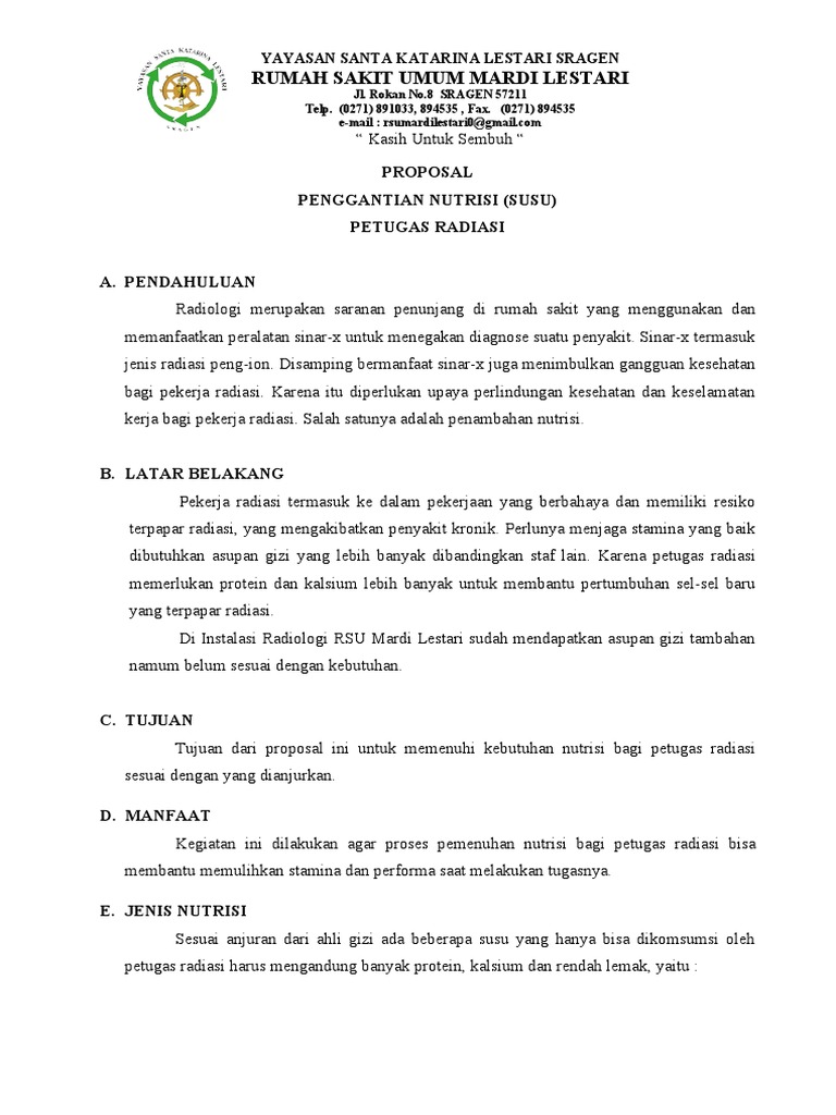 Nutrisi Susu untuk Petugas Radiasi | PDF