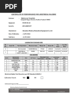 Calibration Certificate Form | PDF