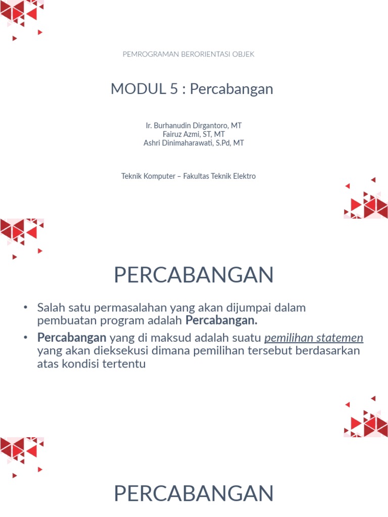Materi 5 Percabangan | PDF