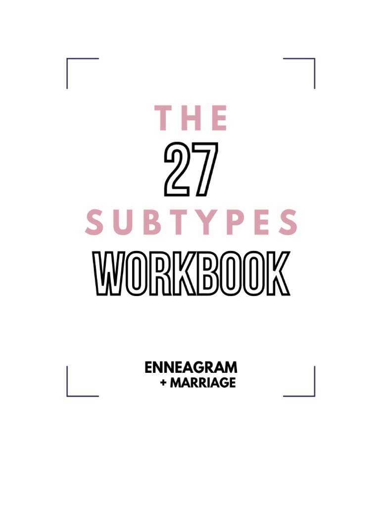 The Enneagram and Marriage 27 Subtypes Workbook | PDF | Enneagram Of ...