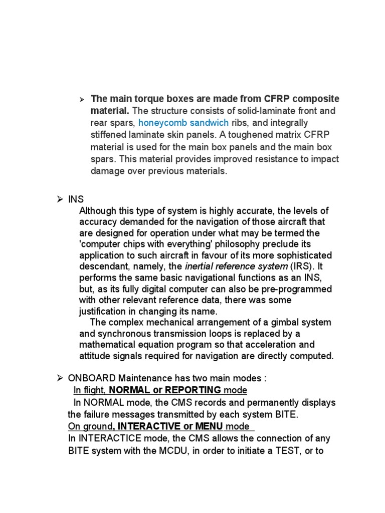 The Main Torque Boxes Are Made From CFRP Composite Material. The ...