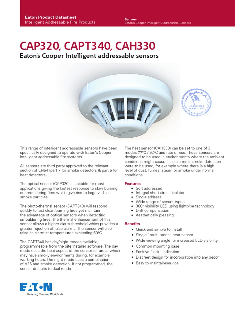 Smoke and Heat Sensor Datasheet | PDF | Smoke | Sensor