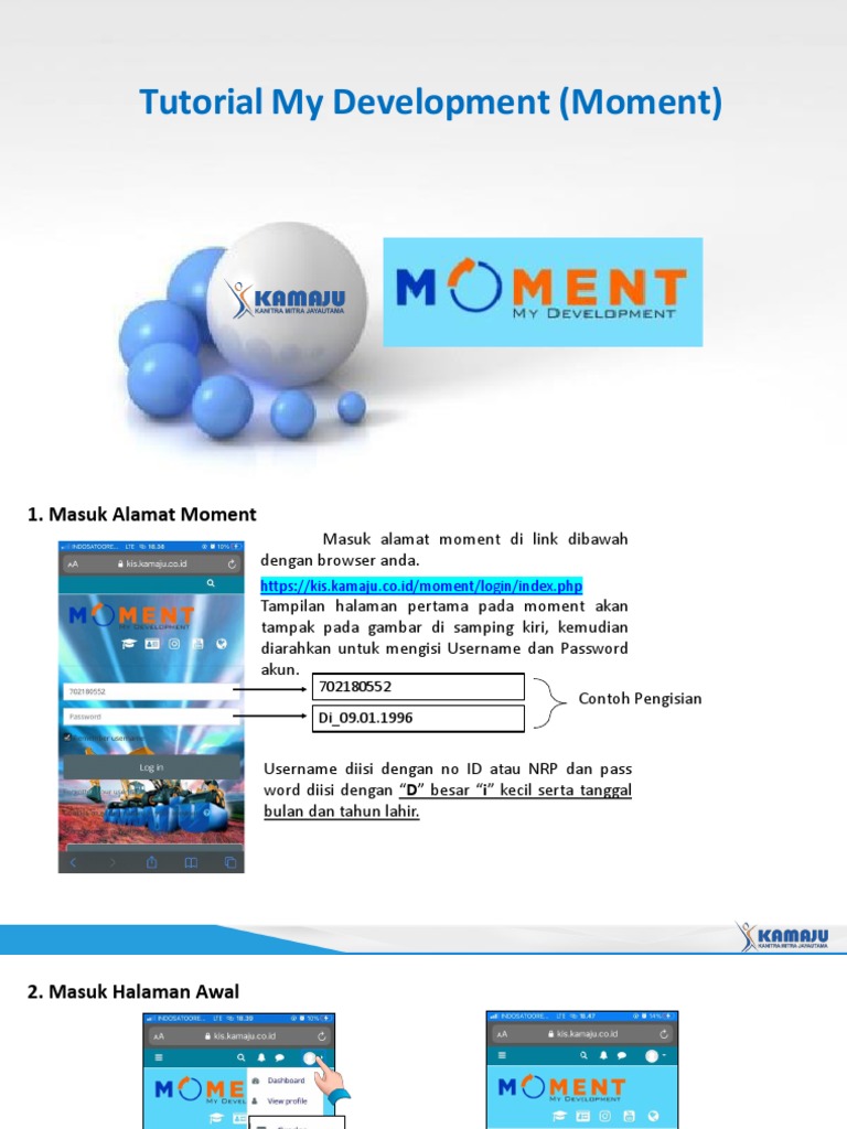Tutorial Akses My Development Moment | PDF