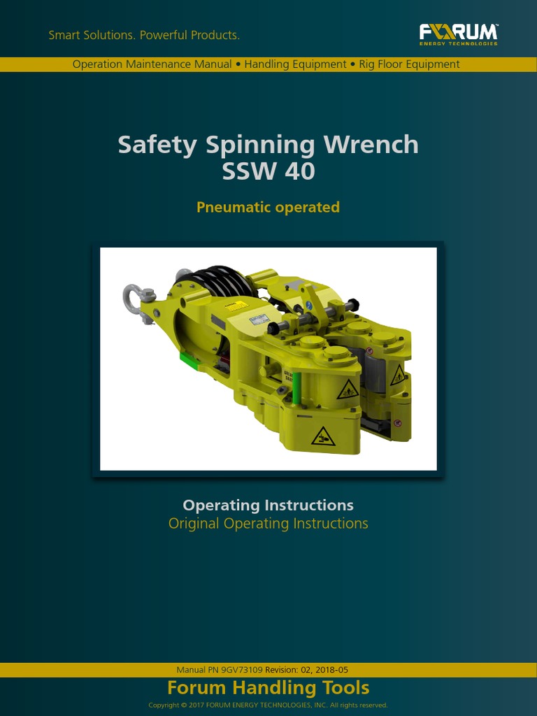 Safety Spinning Wrench SSW 40 | PDF | Safety | Personal Protective ...