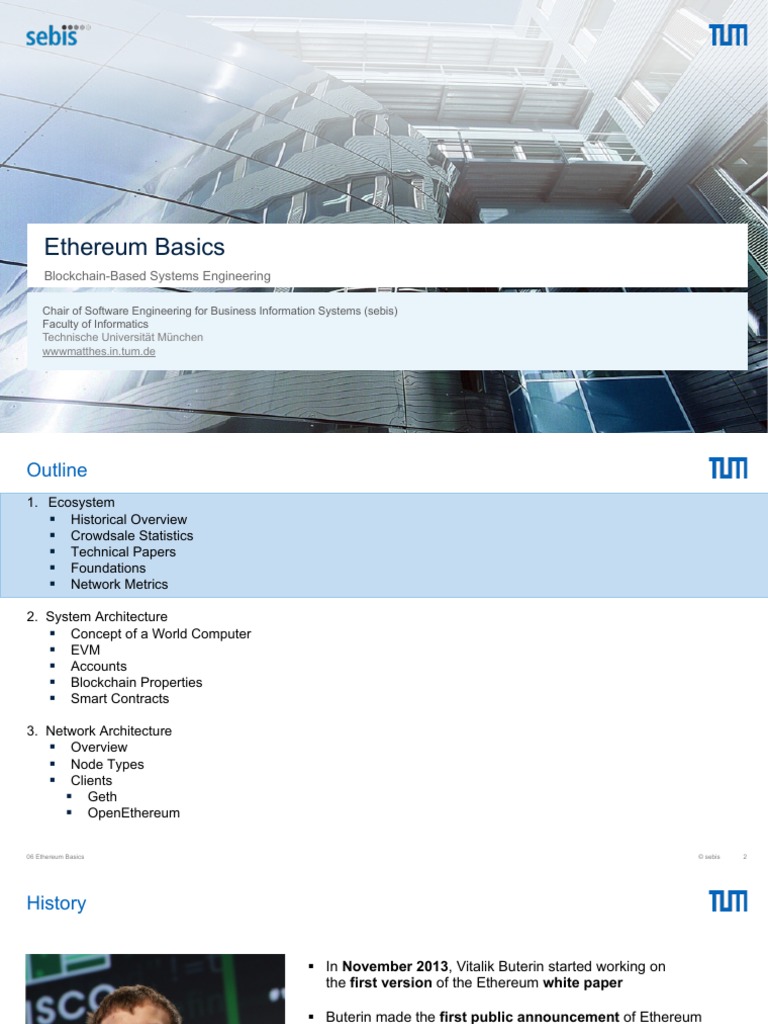 Ethereum Basics: Blockchain-Based Systems Engineering | PDF | Bitcoin ...