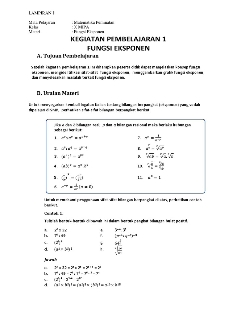 Fungsi Eksponen | PDF
